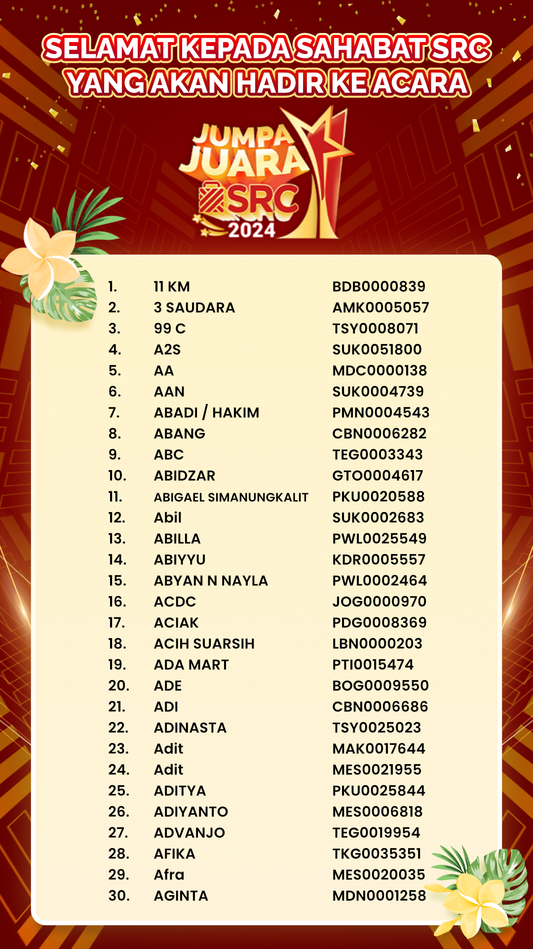 Cari Tahu Siapa Saja Sahabat SRC yang Hadir ke Acara Jumpa Juara SRC 2024! - SRC.id